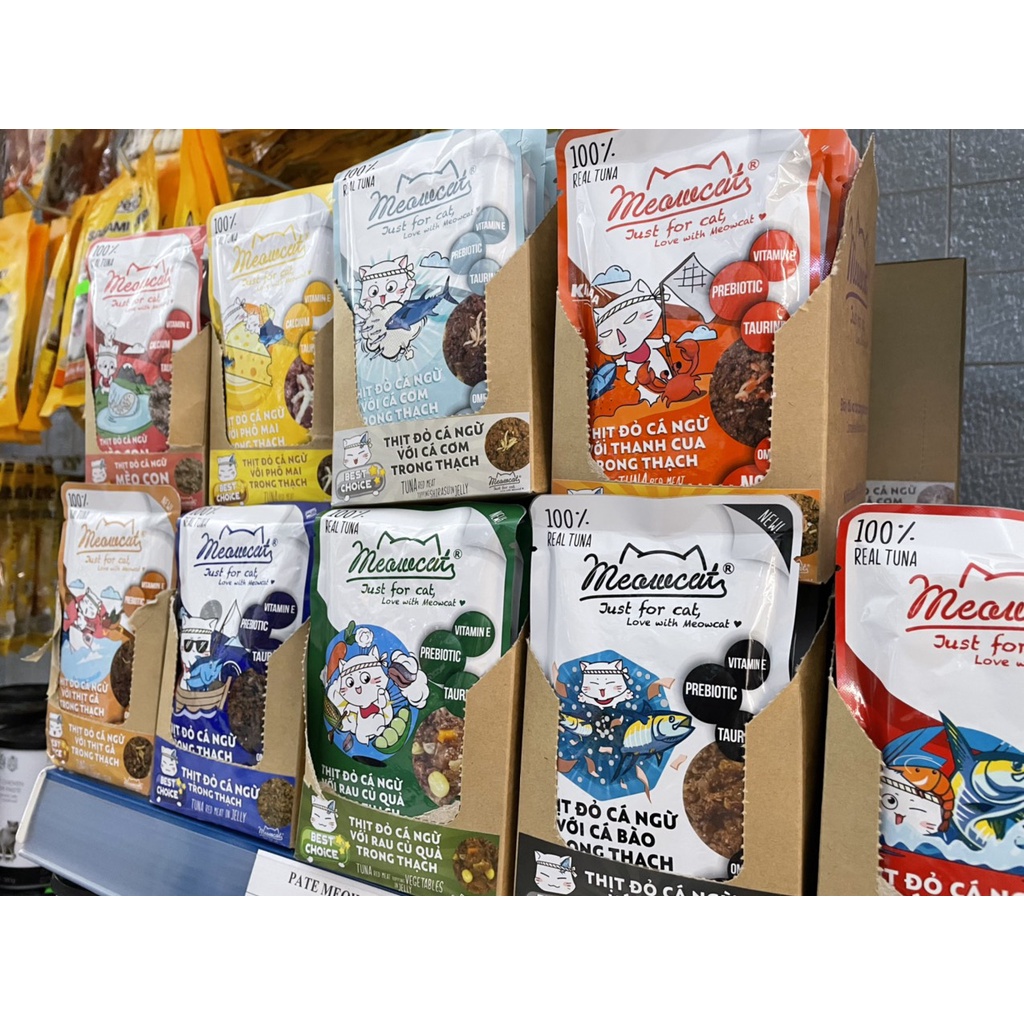 [Hộp 12] Pate Meowcat cho mèo gói 70g mèo con và mèo lớn nhiều vị | Shopee Việt Nam