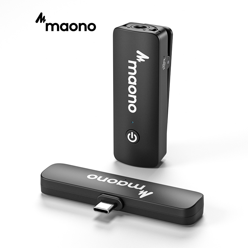 Micro không dây Maono WM600 2.4GHz hai kênh siêu nhẹ cho điện thoại thông minh giao diện TYPE-C ...
