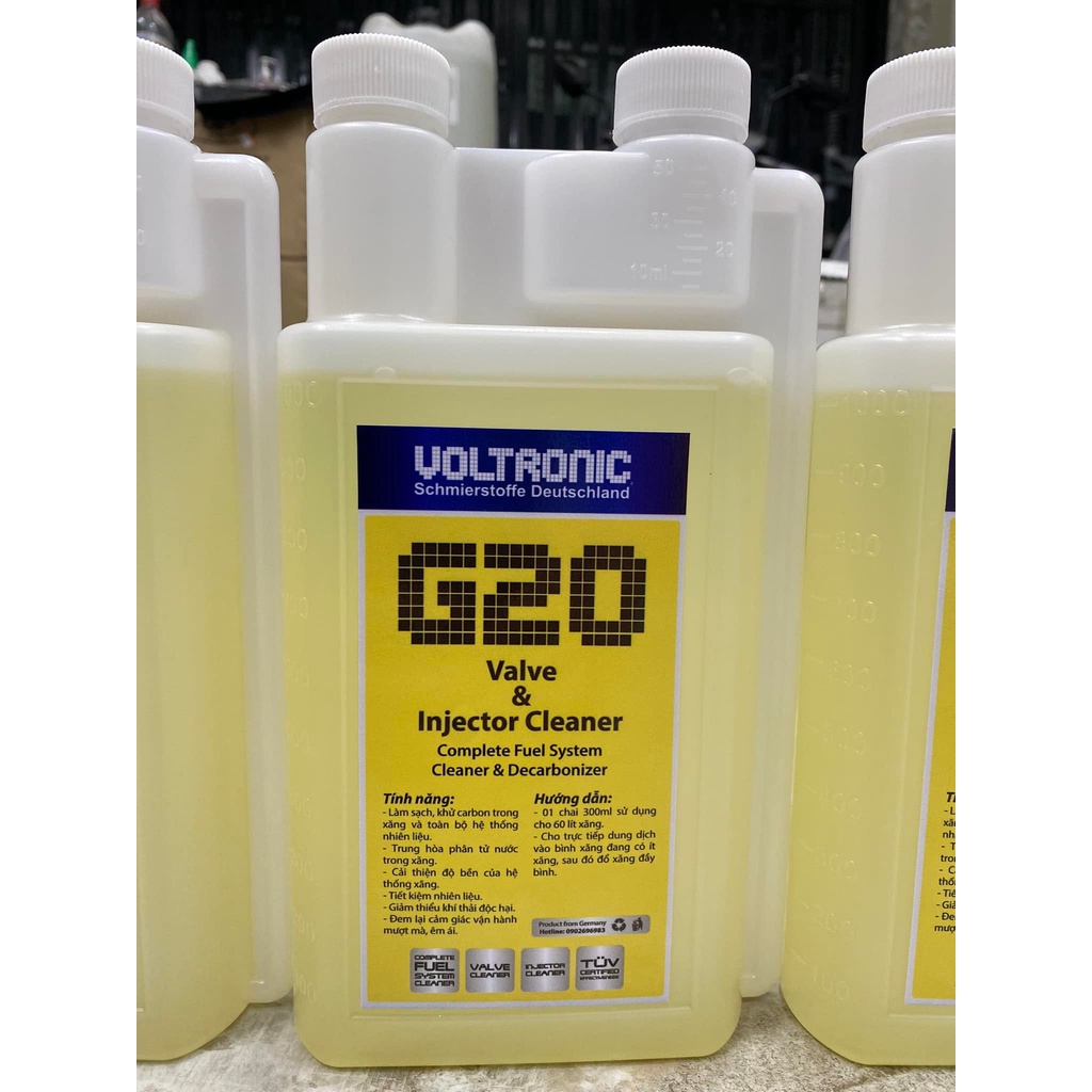 Phụ gia vệ sinh hệ thống nhiên liệu FI,bugi buồng đốt Voltronic G20 Valve & Injector Cleaner 1L ...