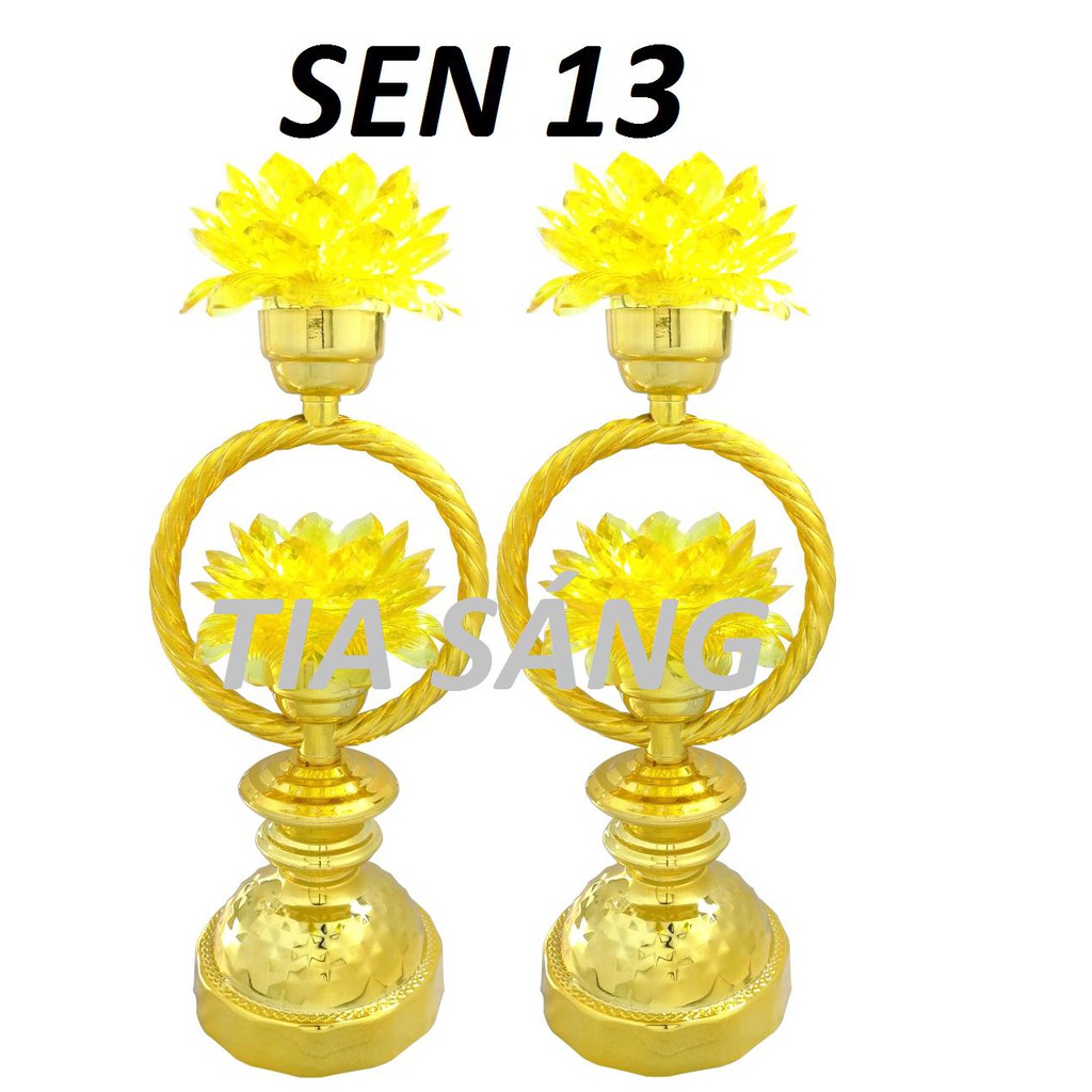 Đèn thờ hoa sen 13 (2 bông) | Shopee Việt Nam