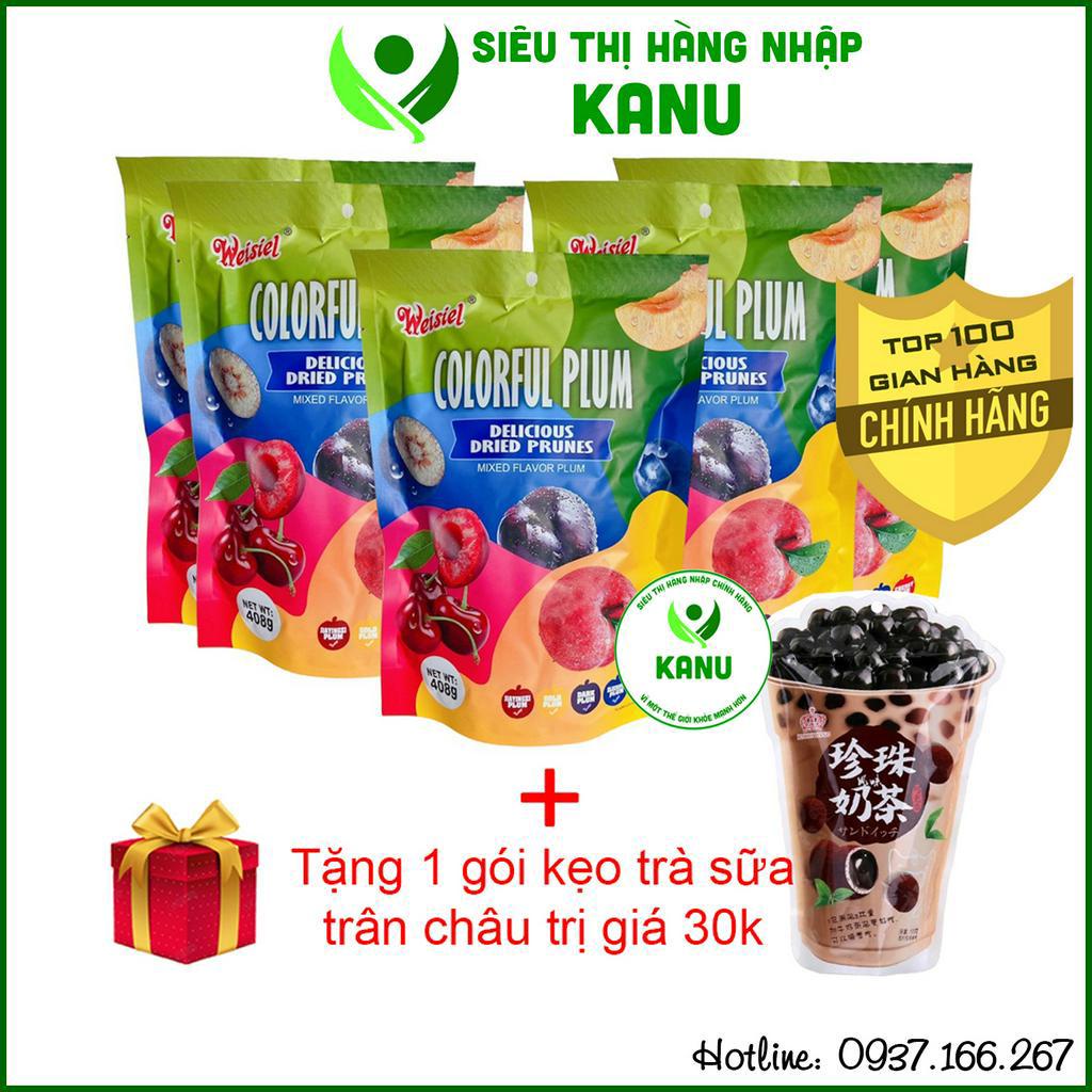 [Combo 5 gói] Ô mai xí muội mix nhiều loại trái cây Plum Weisiel 408g ...