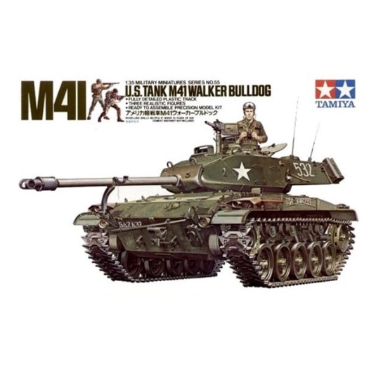Mô Hình lắp ráp Xe Tăng quân sự Hoa Kỳ 1/35 U.S. M41 Walker Bulldog 35055 Tamiya 4950344995455 ...