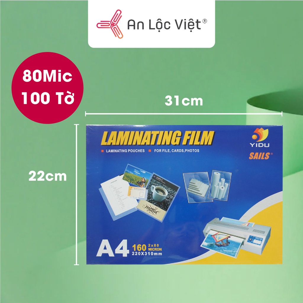 [HÀNG YIDU CHÍNH HÃNG] 1 hộp = 100 tờ Ép Plastic nhựa A4 - 80Mic - 100Mic - 125Mic, Giấy - Màng ...
