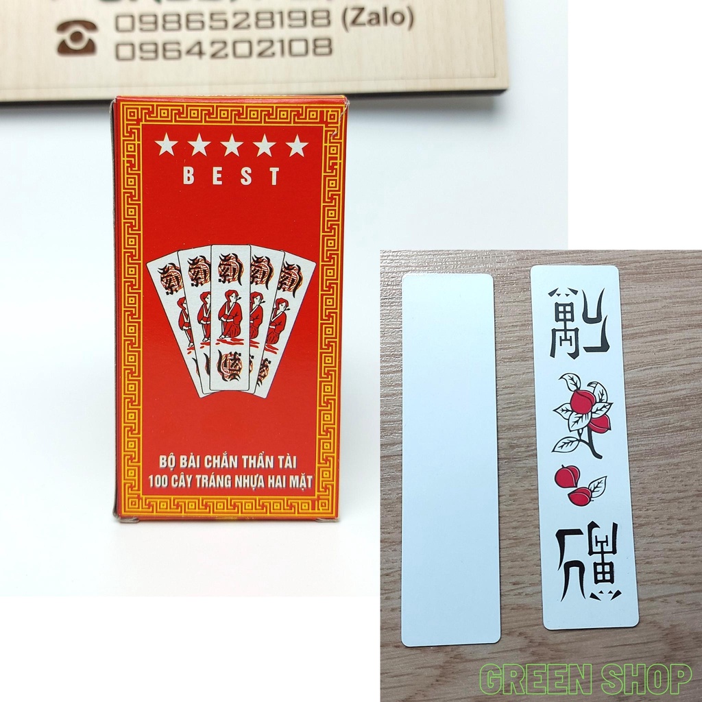 Bài chắn tráng nhựa 2 mặt - Bài đánh chắn 100 quân | Shopee Việt Nam