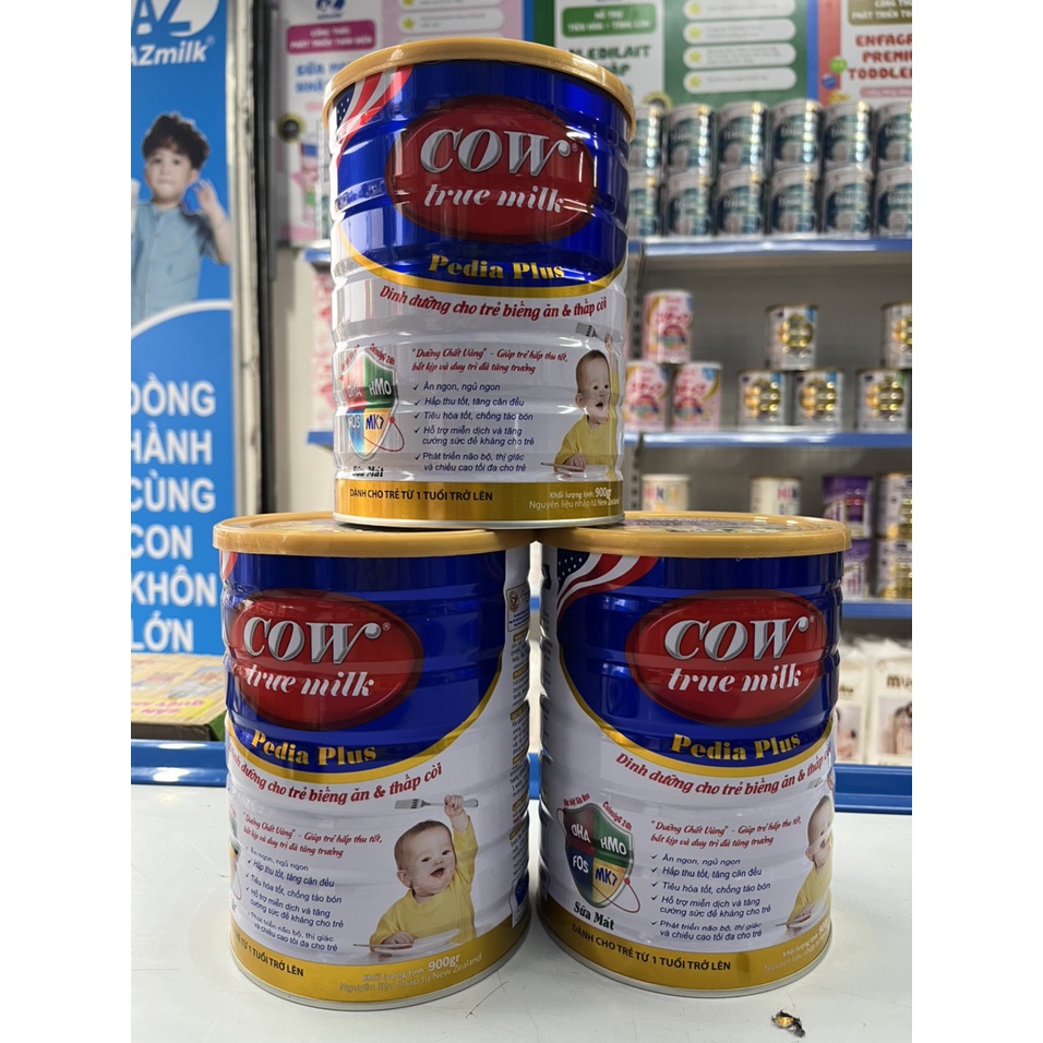 Sữa bột tăng cân Cow true milk PEDIA PLUS 900g, hàng chính hãng (Tặng ...
