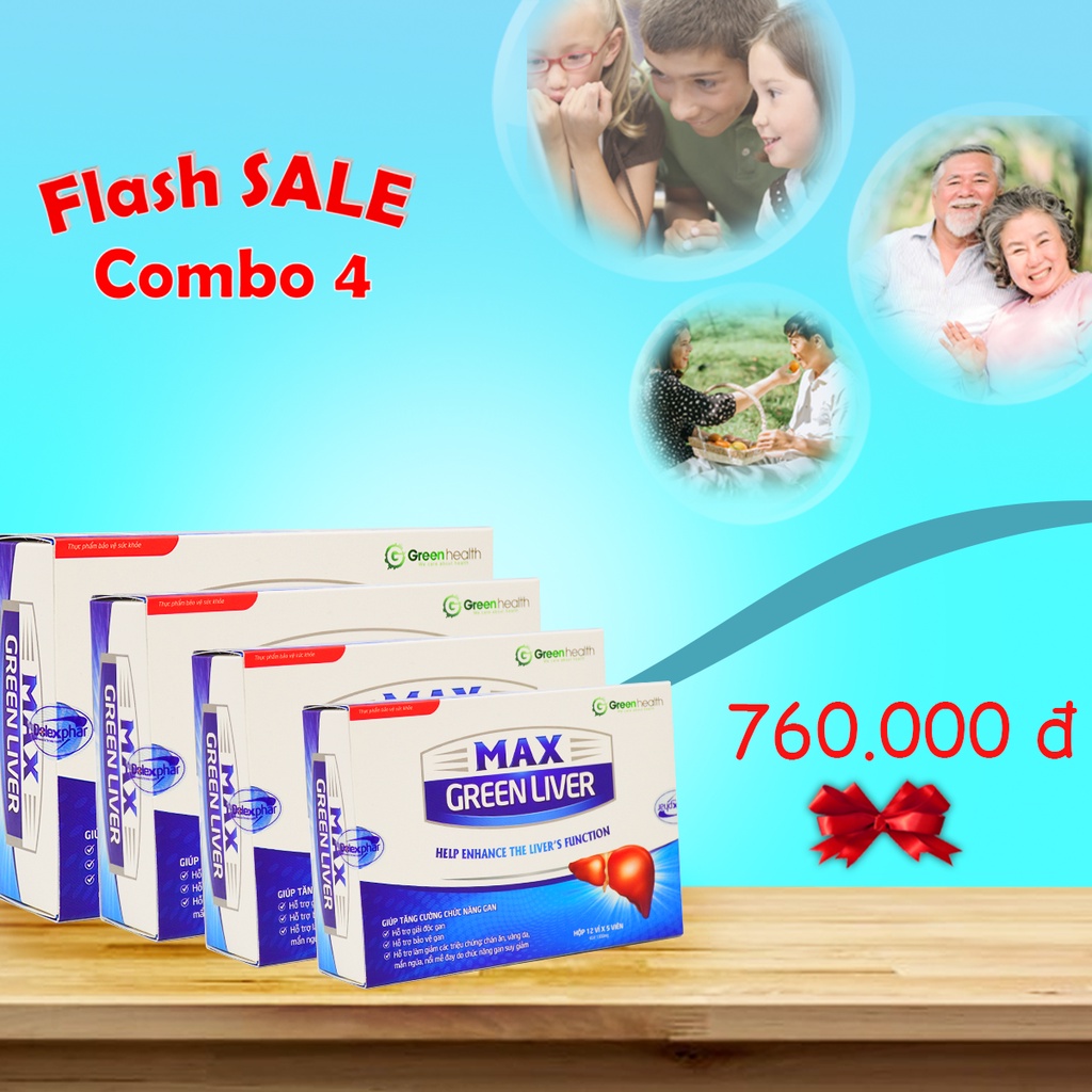 [COMBO] Max Green Liver - Hỗ trợ giải độc bảo vệ gan, tăng cường chức năng gan, hộp 60 viên ...