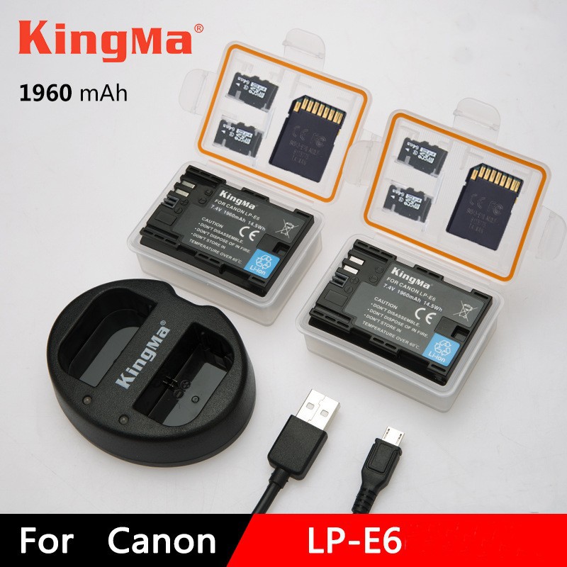 Combo 2 Pin + Dock Sạc KingMa Canon LP-E6 | Shopee Việt Nam