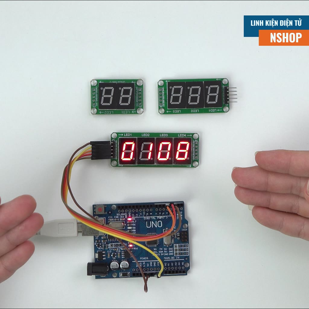 Module Mạch hiển thị LED 7 đoạn 2/3/4 số 74HC595 | Shopee Việt Nam
