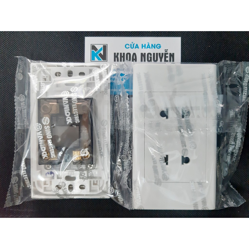 Ổ cắm đôi 2 chấu sino S18U | Shopee Việt Nam