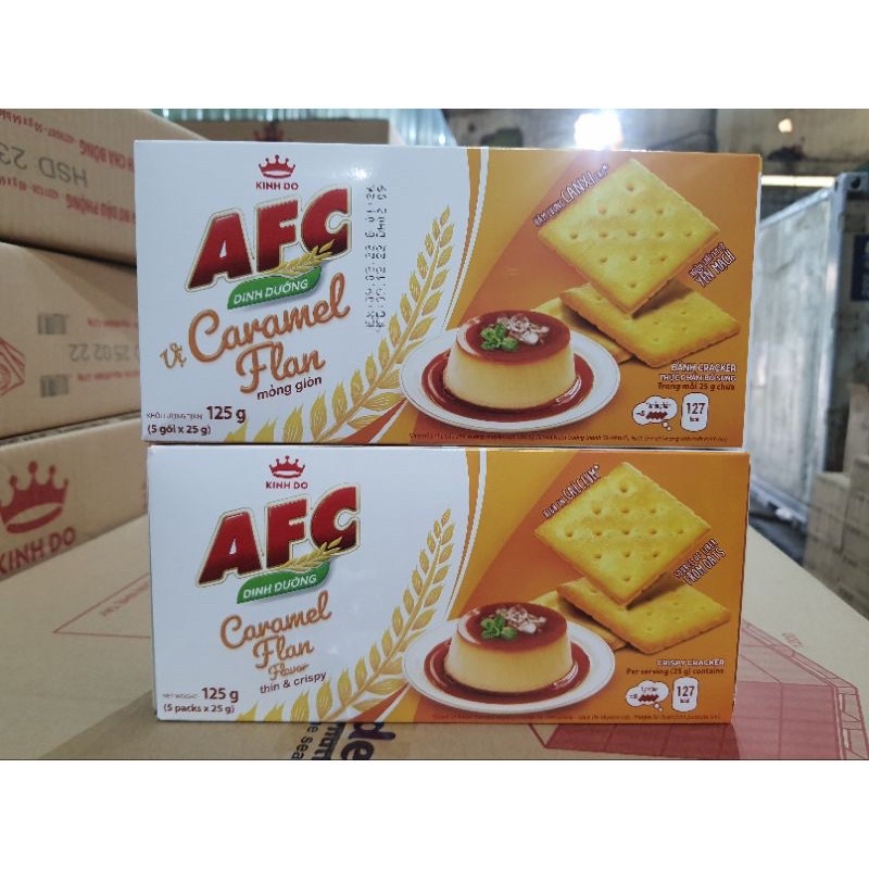 Bánh Quy AFC Crackers Vị Caramel Flan Hộp 125g | Shopee Việt Nam