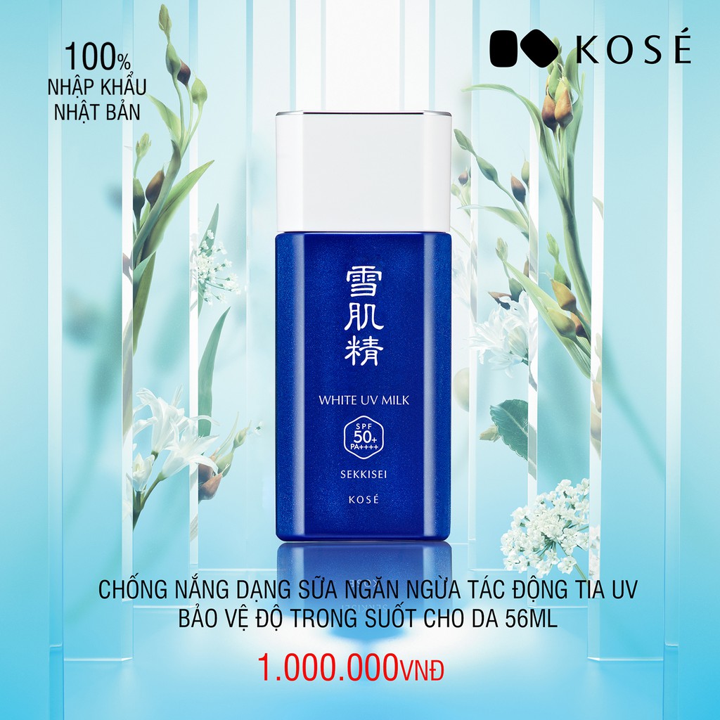 Chống nắng dạng sữa Kosé Sekkisei White UV Milk SPF50+/PA++++ 56ml | Shopee Việt Nam