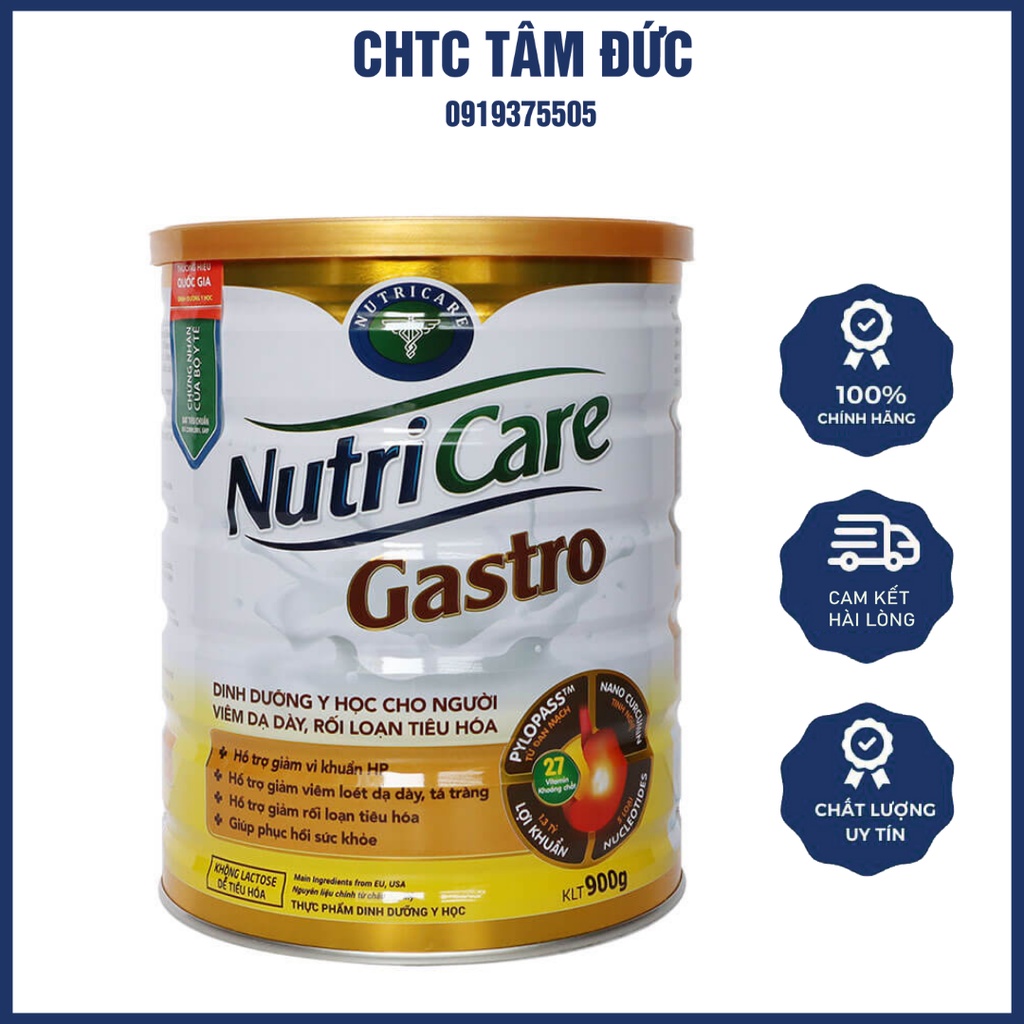 Sữa Dinh Dưỡng Nutricare Gastro Nutricare 900gr Cho Người Rối Loạn Tiêu Hóa Và Các Vấn Đề Về Dạ ...