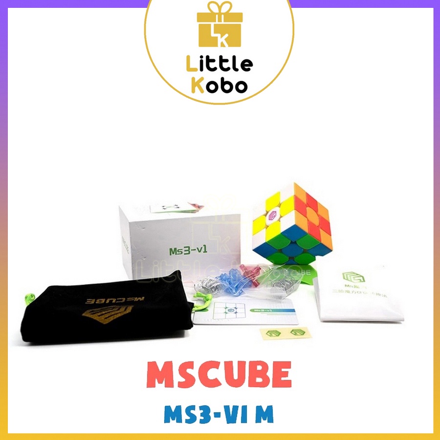 Rubik 3x3 MsCUBE Ms3-V1 M Rubic 3 Tầng Nam Châm Cao Cấp Stickerless Đồ ...