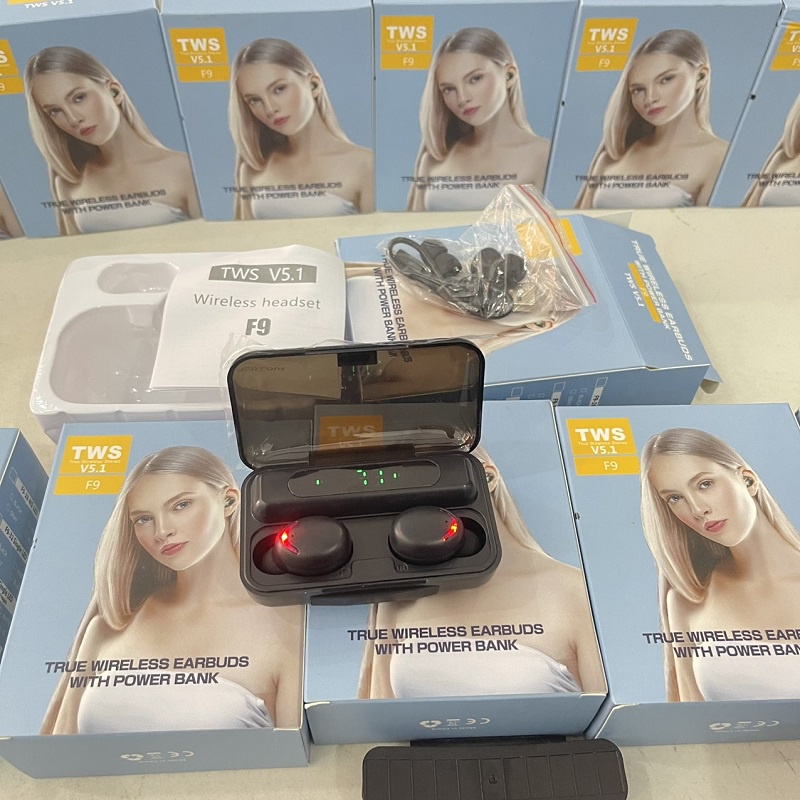 Tai nghe không dây Bluetooth TWS AMoi F9 Pro - Chống nước IP67 - Pin 2000maH - Bản Nâng Cấp 2022 ...