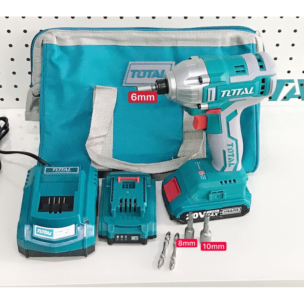 Máy Siết Vít dùng pin Lithium 20V Total TIRLI2002 200NM Kèm theo 2 pin ...