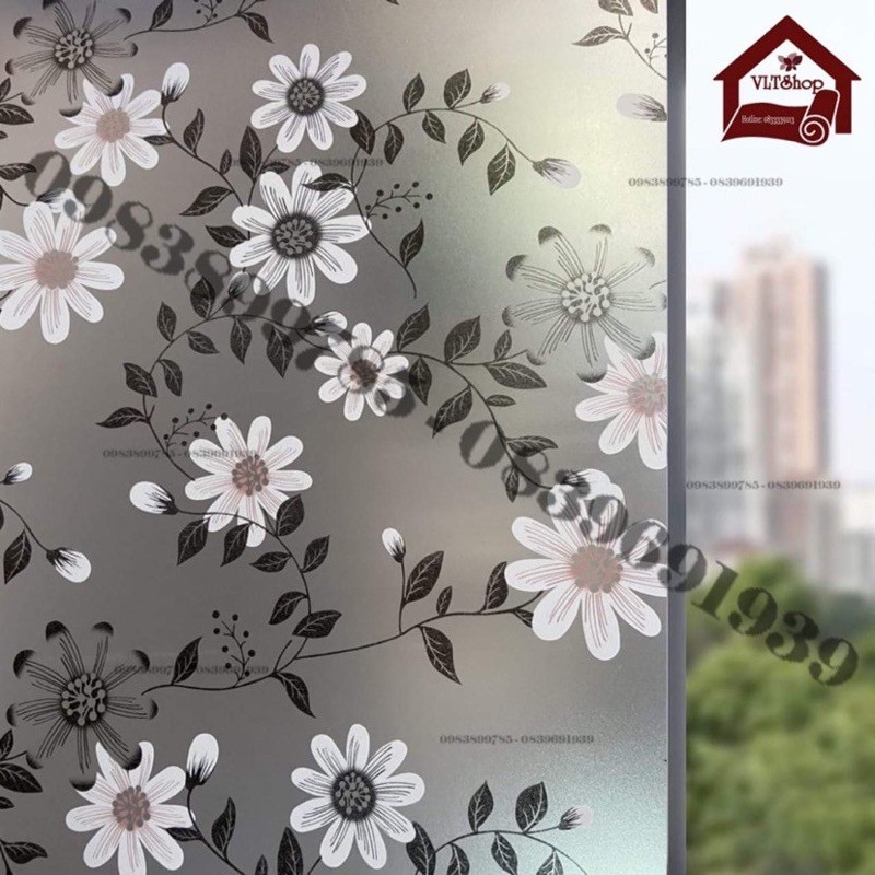 [90cmx50cm Giấy dán cửa kính - Decal dán cửa kính trang trí | Shopee ...