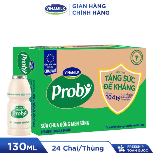 Thùng 24 Chai Sữa Chua Uống PROBI Có Đường 130ml | Shopee Việt Nam