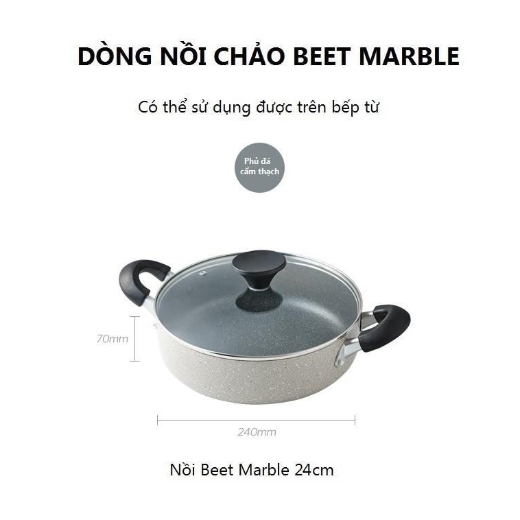 Nồi Lock&Lock Beet Marble LED4244M-IH (24cm ) | Shopee Việt Nam
