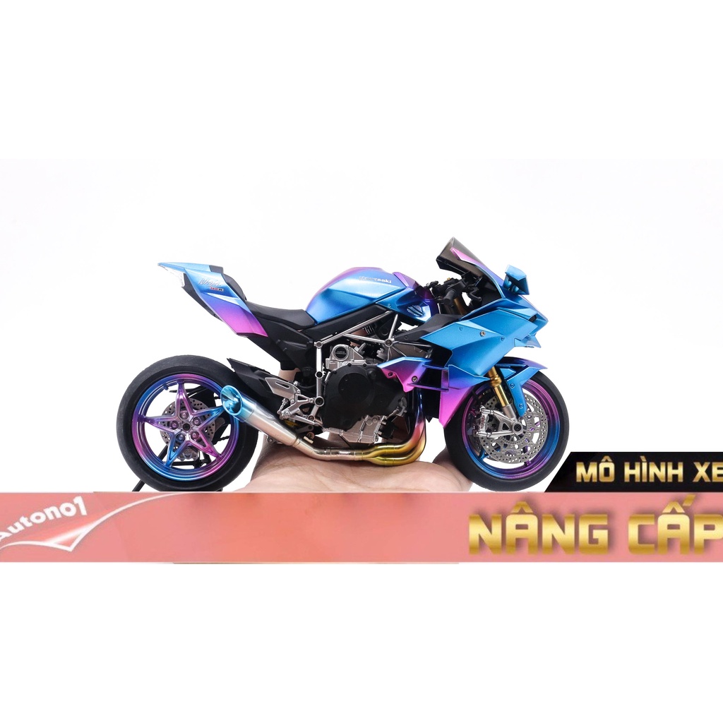 Mô hình xe Kawasaki H2r Custom Chameleon Color 1:12 Tamiya D104 ...