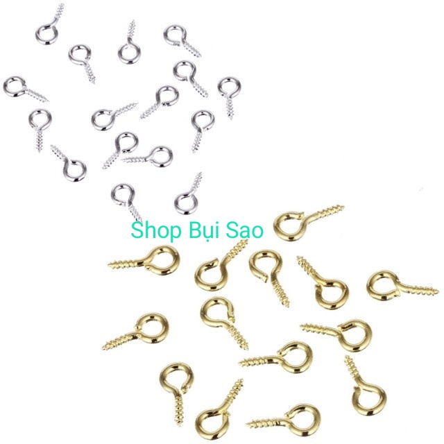 10 Khoen xoắn, đinh xoắn dùng làm móc khoá, resin, Handmade nhiều màu ...