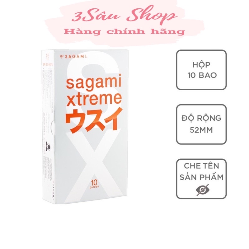 Bao cao su Sagami Superthin - mỏng - kiểu truyền thống - hộp 10 chiếc | Shopee Việt Nam