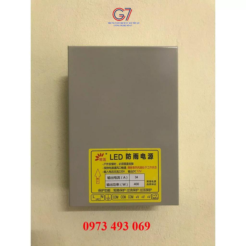 Nguồn tổng CL 12V-34A,sử dụng cho camera và dèn led, vỏ sắt dùng ngoài ...