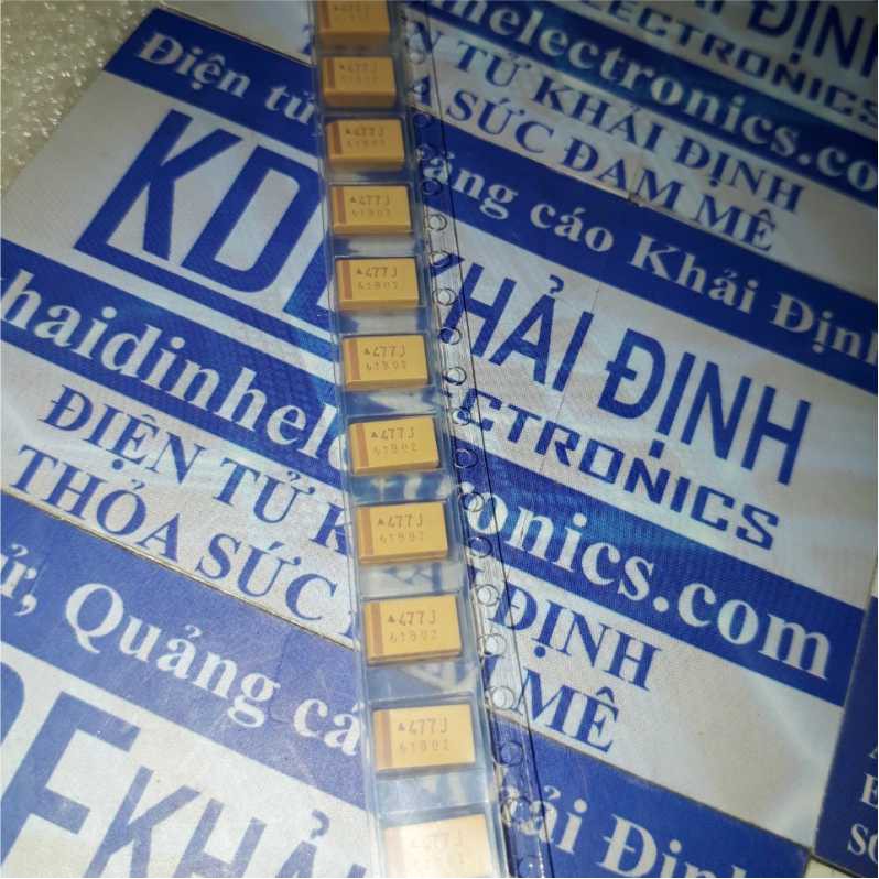 5 con tụ tantalum phân cực SMD 470uF 477J 6.3V D7343 477C 16V D7343 ...