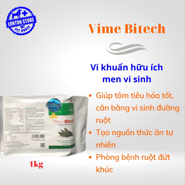 VEMEDIM Vime Bitech - vi sinh và enzyme đường ruột cho tôm (1 kí ...