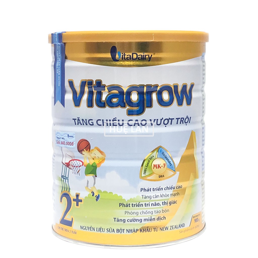 Sữa bột VITADAIRY vitagrow 0+ 1+ 2+ tăng chiều cao với MK7 hộp 900g ...