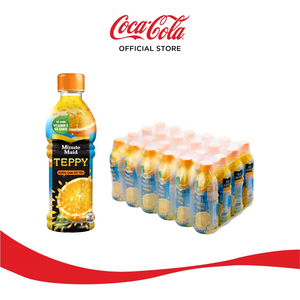 Thùng/Lốc 24 Chai Nước Cam Teppy (327ml/chai) | Shopee Việt Nam
