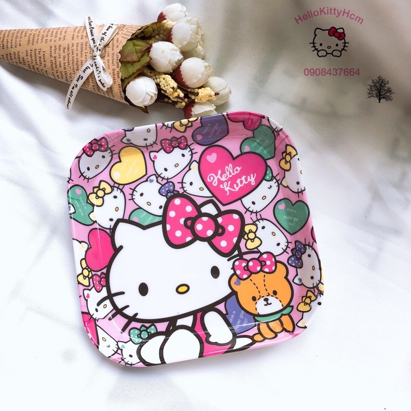 Đĩa vuông melamin Hellokitty | Shopee Việt Nam