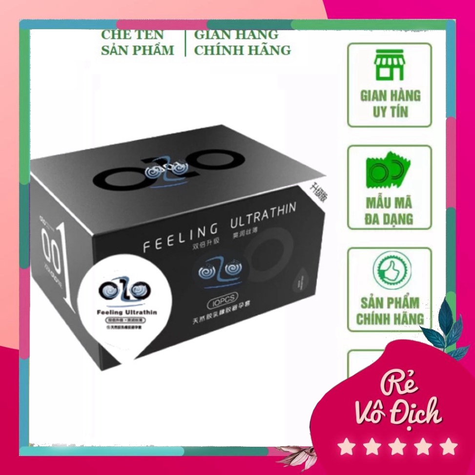 Bao Cao Su Siêu Mỏng Nhiều gel bôi trơn OLO 001 Feeling Ultrathin | Shopee Việt Nam