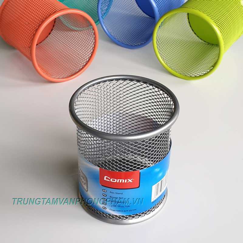 Khay cắm bút tròn - Cốc cắm bút kim loại Deli 9153 9172 / Comix 2259 ...