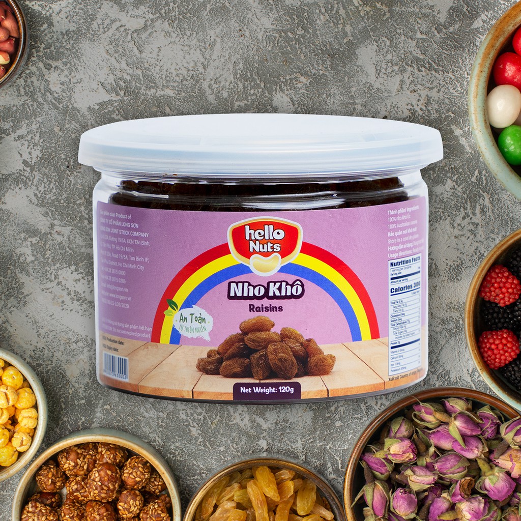 Nho Khô hộp 120g - Hello Nuts | Shopee Việt Nam