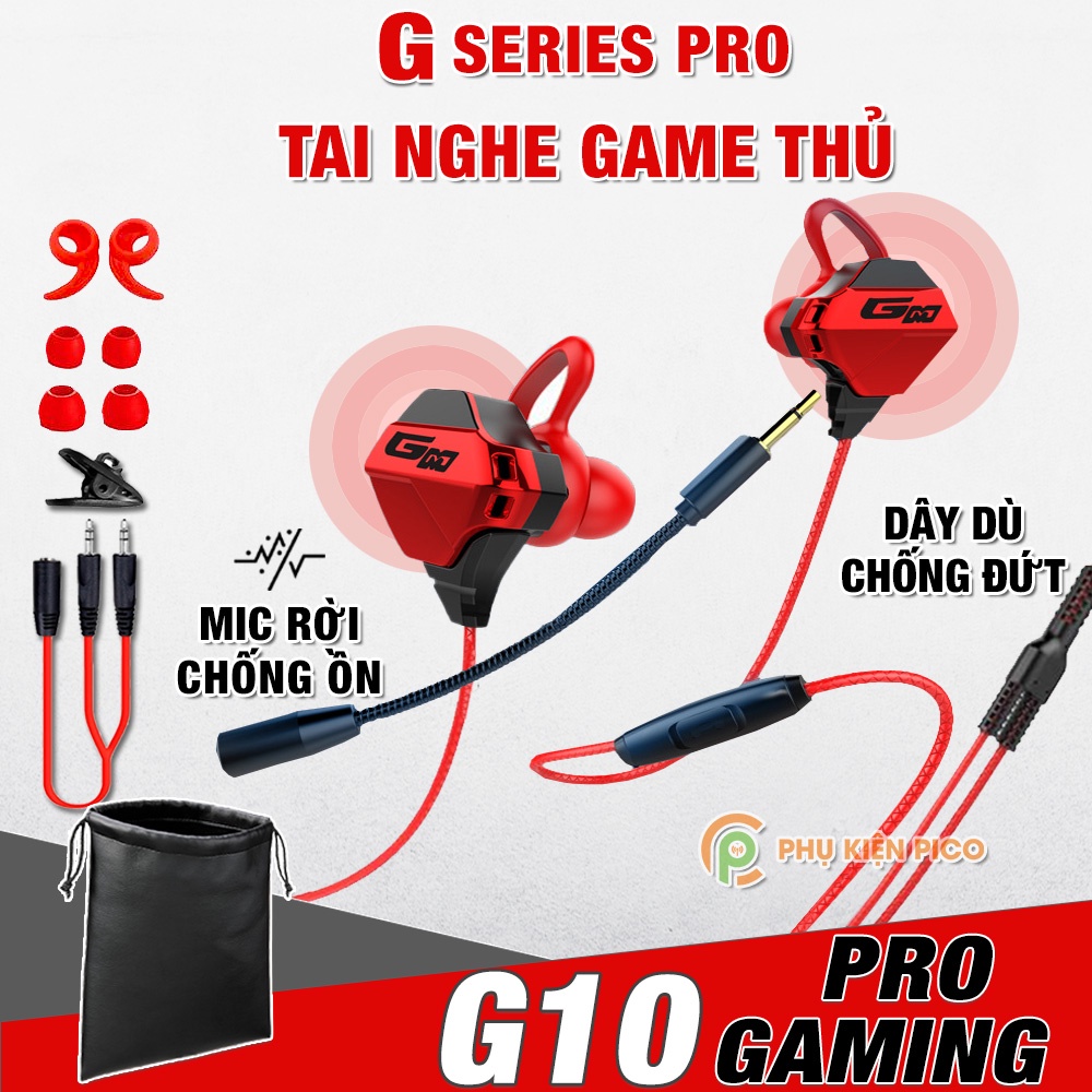 Tai nghe gaming có mic rời G10 Pro / GM-PRO 3.5mm Type C - Tai nghe gaming GM PRO có dây không ...