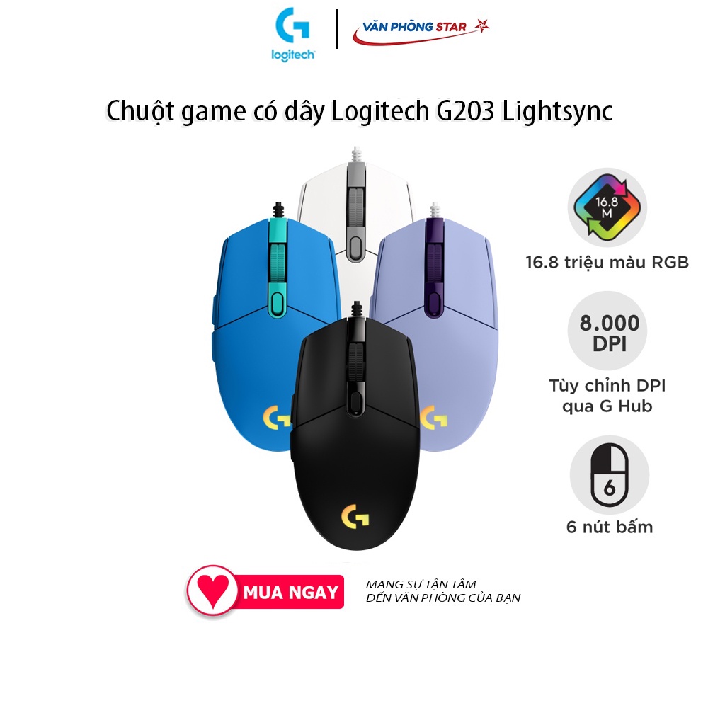 Chuột chơi game có dây Logitech G300S 2500 DPI 9 nút bấm có thể lập trình, 7 màu RGB tại ...