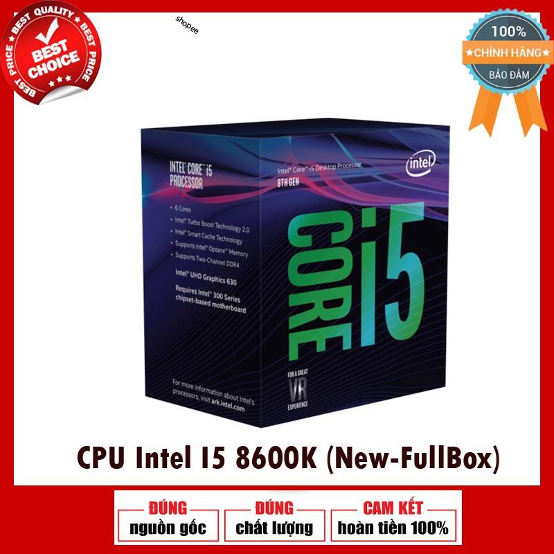 Bộ vi xử lý / CPU Intel Core i5-8600K- Chính hãng | Shopee Việt Nam