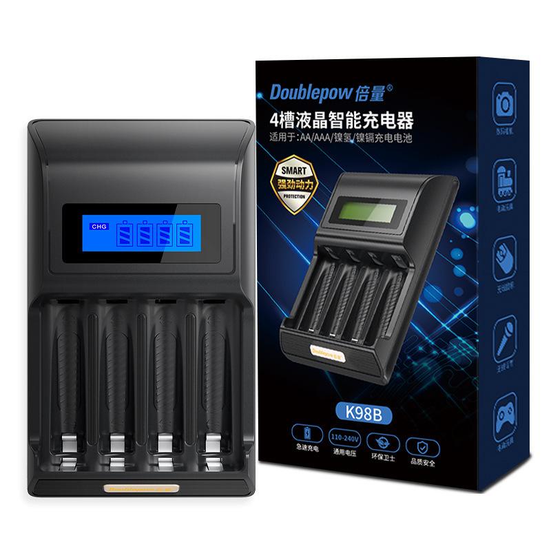 Bộ Sạc AA AAA Tự Ngắt K98 + 4 Pin AA AAA dung lượng cao đến 3300mAh ...