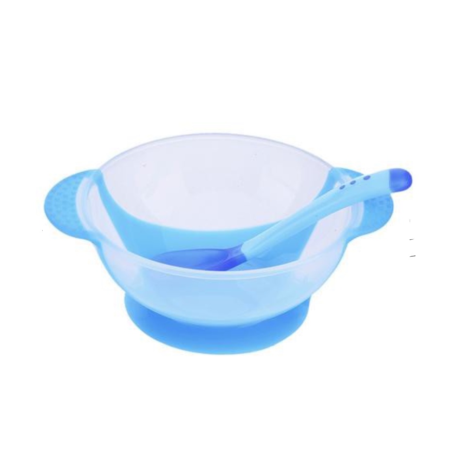Bộ Chén Tập Ăn Kèm Thìa Báo Nóng Cho bé - CTA01 | Shopee Việt Nam