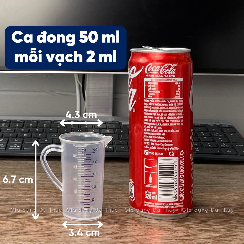 Ca đong ml dung tích ca đong định lượng 50ml - 100ml - 250ml - 500ml nhựa PP trong suốt có chia ...