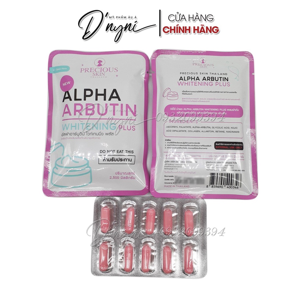 Gói 10 Viên Dưỡng Da Alpha Arbutin Whitening Plus Capsules Powder ...