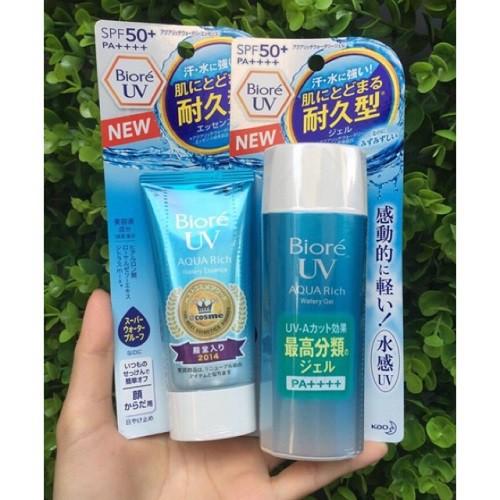 KEM CHỐNG NẮNG BIORE UV Aqua Rich Watery Essence/Gel SPF 50+/ PA++++ 50ml/90ml | Shopee Việt Nam