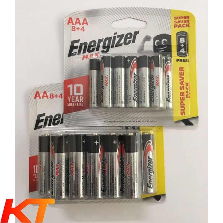 Pin AA, AAA Alkaline 1.5v Energizer E91/LR6, E92/BP12 (Xuất xứ Singapore) Loại vỉ 12viên ...