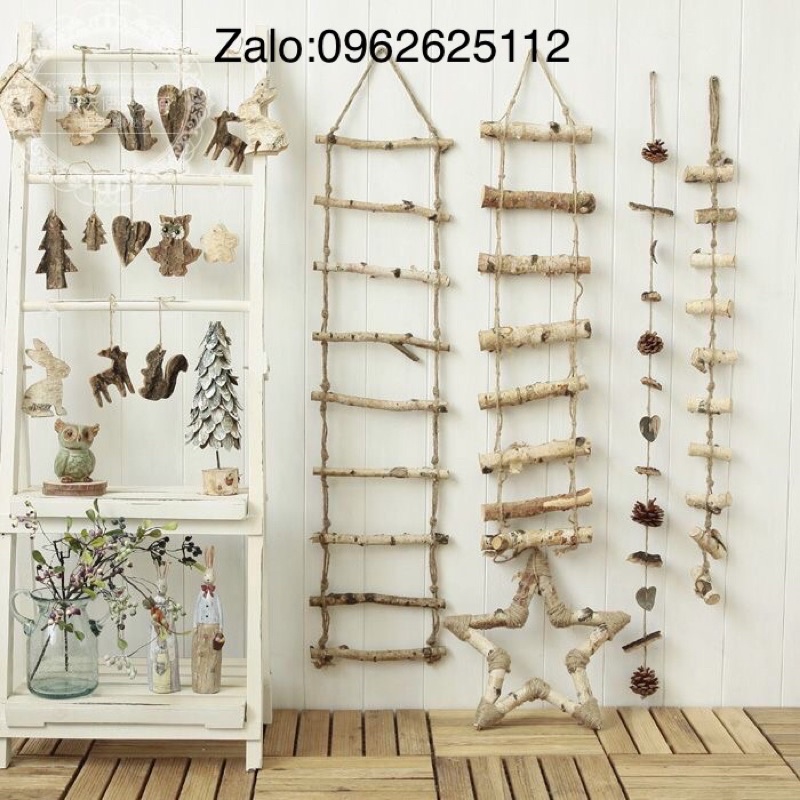 Thang dây gỗ decor.decor trang trí chụp ảnh livestream trang trí shop ...