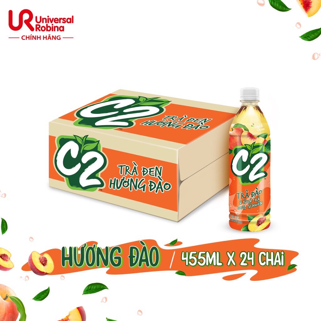 thùng 24 chai C2 hương đào 455ml | Shopee Việt Nam