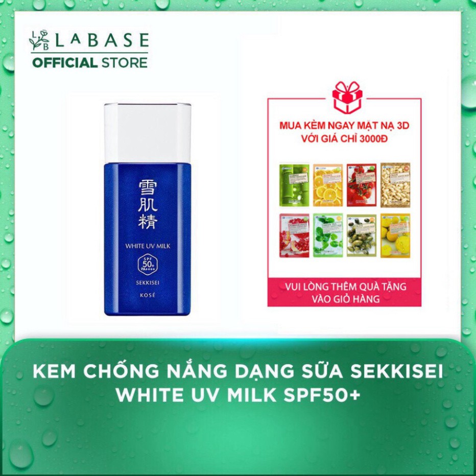 CHỐNG NẮNG DẠNG SỮA KOSE SEKKISEI WHITE UV MILK SPF50+ 56ml G43 | Shopee Việt Nam