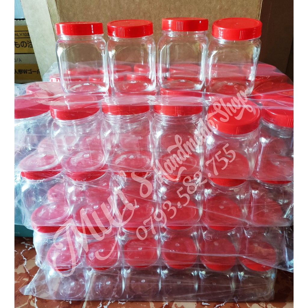 Lốc 12 hũ nhựa PET Duy Tân nắp đỏ dung tích 135ml - HÌNH TỰ CHỤP ...