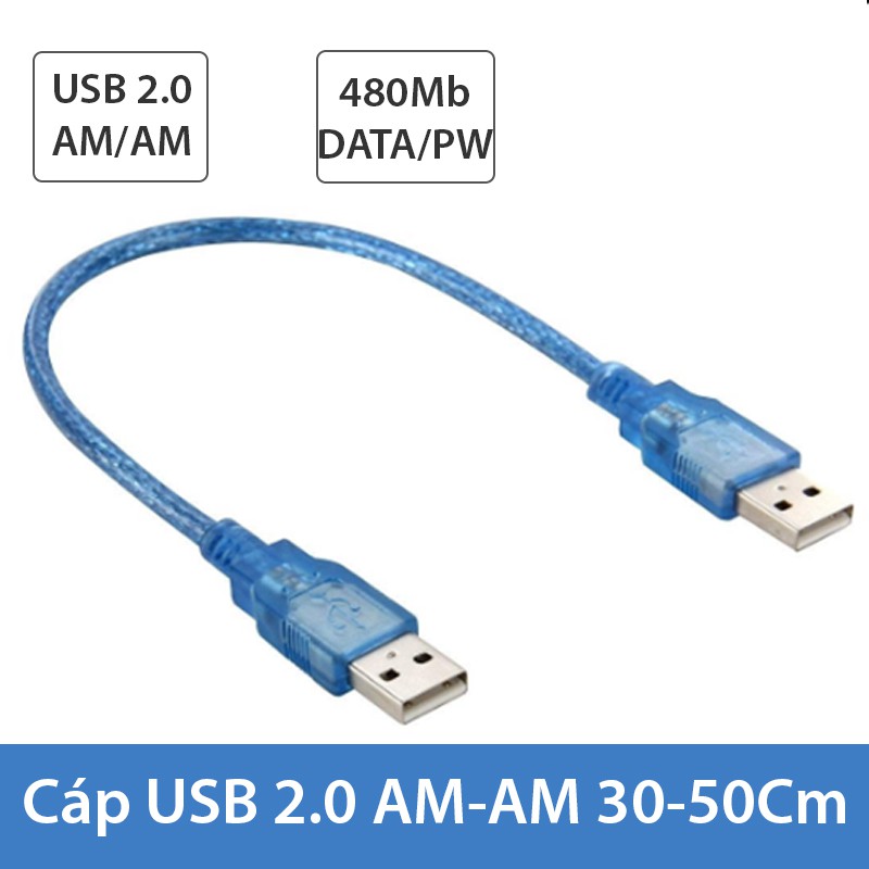 Dây cáp 2 đầu USB Male - Male - Cáp USB 2 đầu đực chiều dài 30Cm 50Cm 1 ...