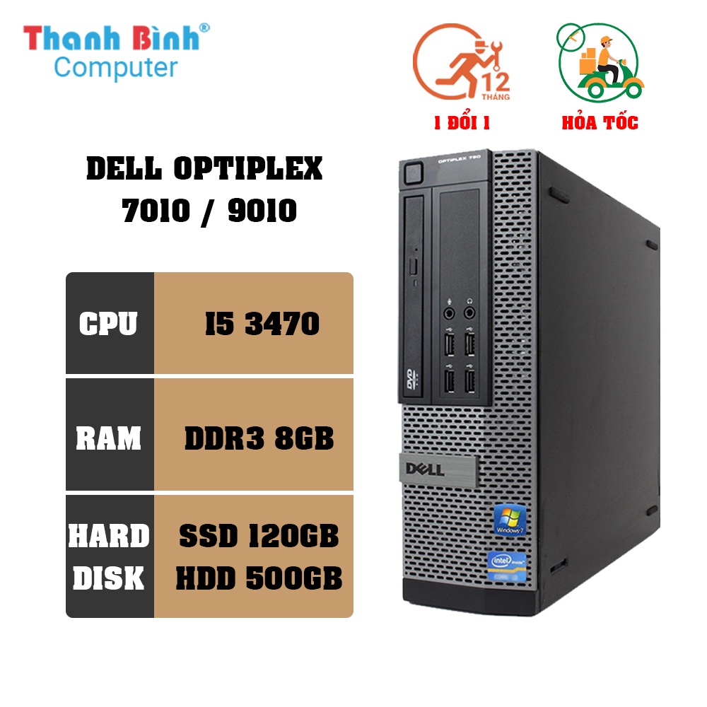 Mô Hình Cây Máy Tính Đồng Bộ - Dell Optiplex 3010/7010/9010 ( I5 3470-8G-120G-500G ) - BẢO HÀNH ...