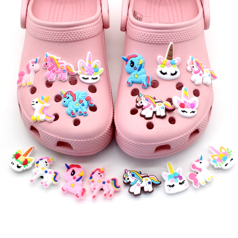 Giày Charm Cute Unicorn Collection 1 Piece Crocodile crocs PVC Cartoon ...